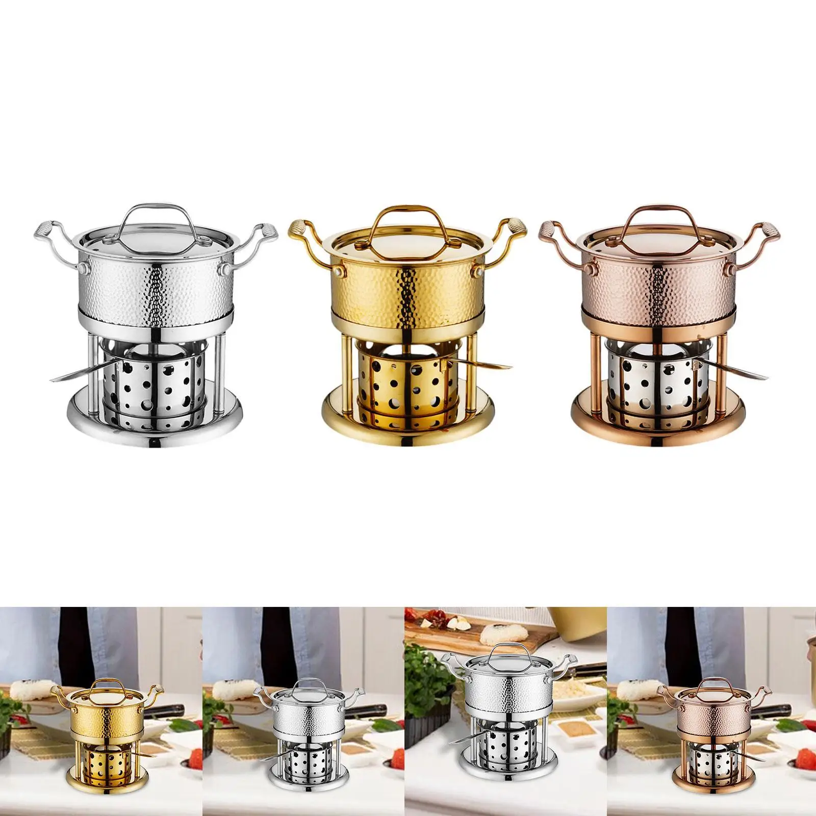 Alcohol-Stove-Hot-Pot-Stainless-Steel-with-Cover-Small-Hot-Pot-Buffet ...