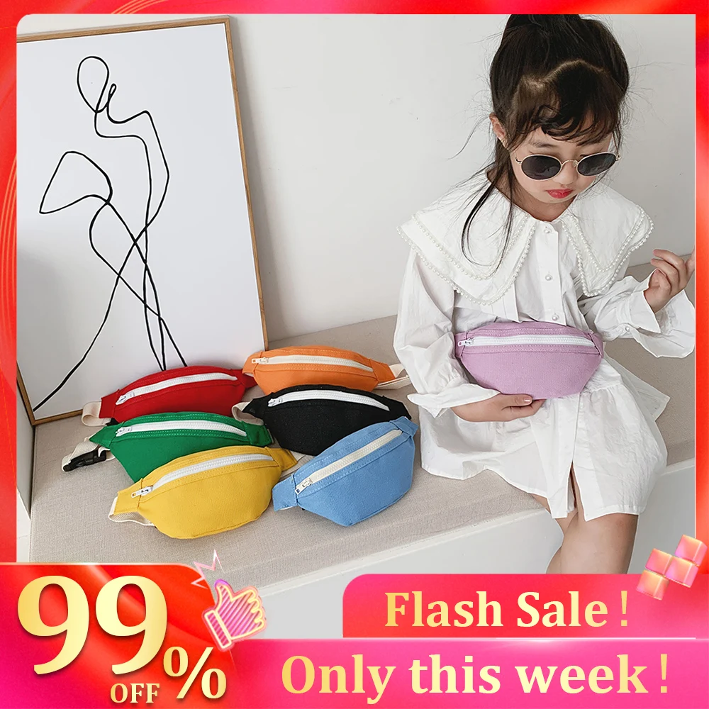 Kids Girls Casual Fanny Waist Bag Canvas Women Girls Chest Belt Pack ...