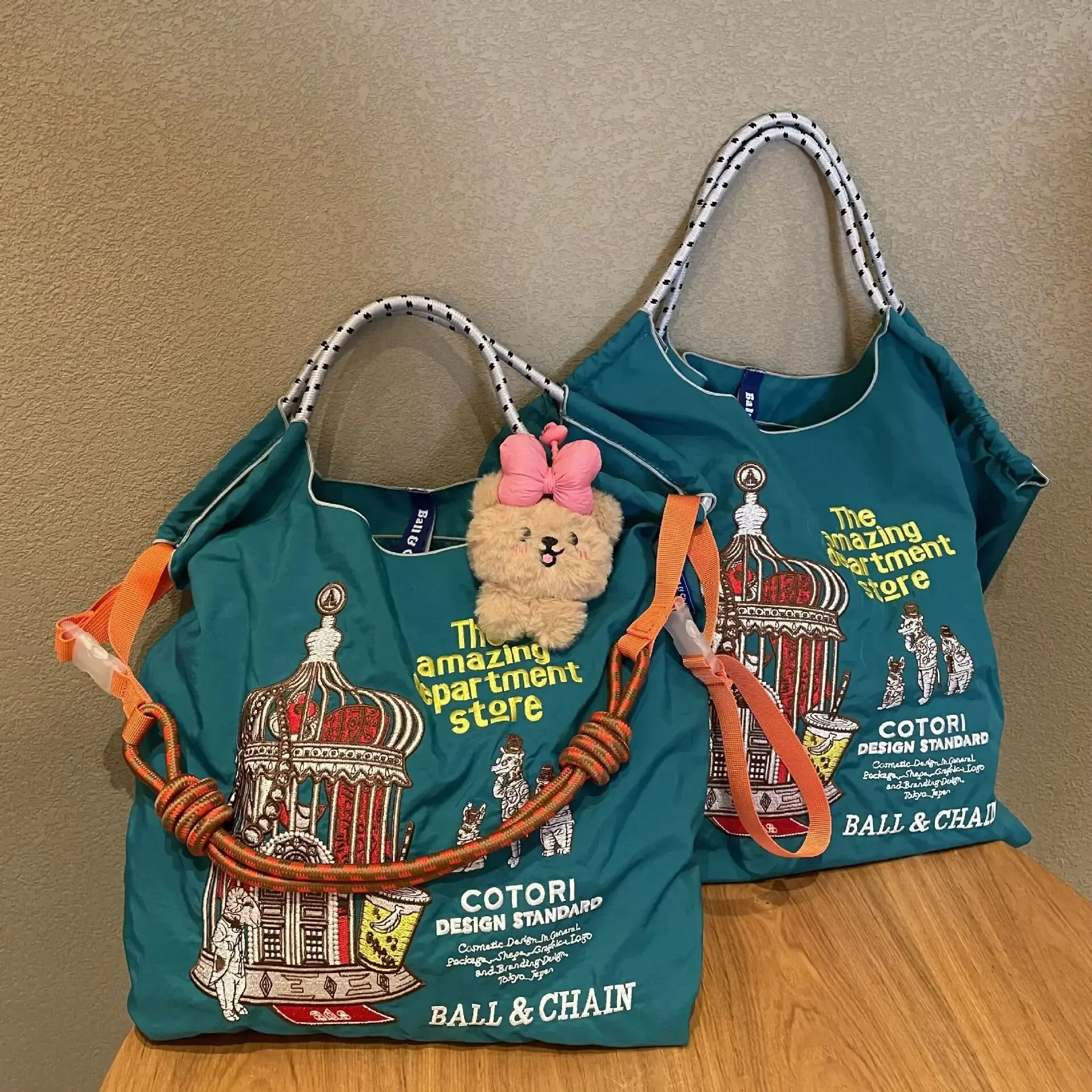 Eco-friendly-Embroidered-Balloon-Nylon-Handbag-Women-Shoulder-Bag ...