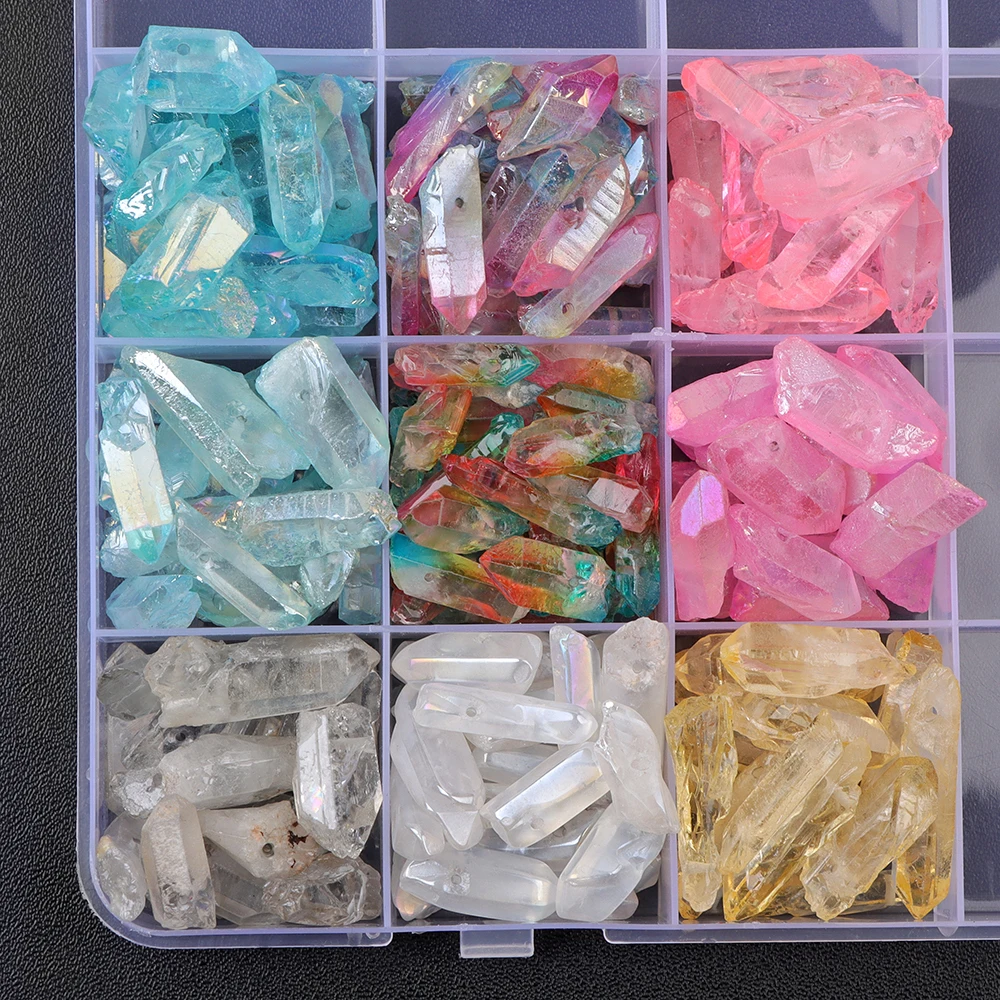 10-pi-ces-de-perles-en-cristal-de-Quartz-naturel-irr-gulier-Top-perc ...