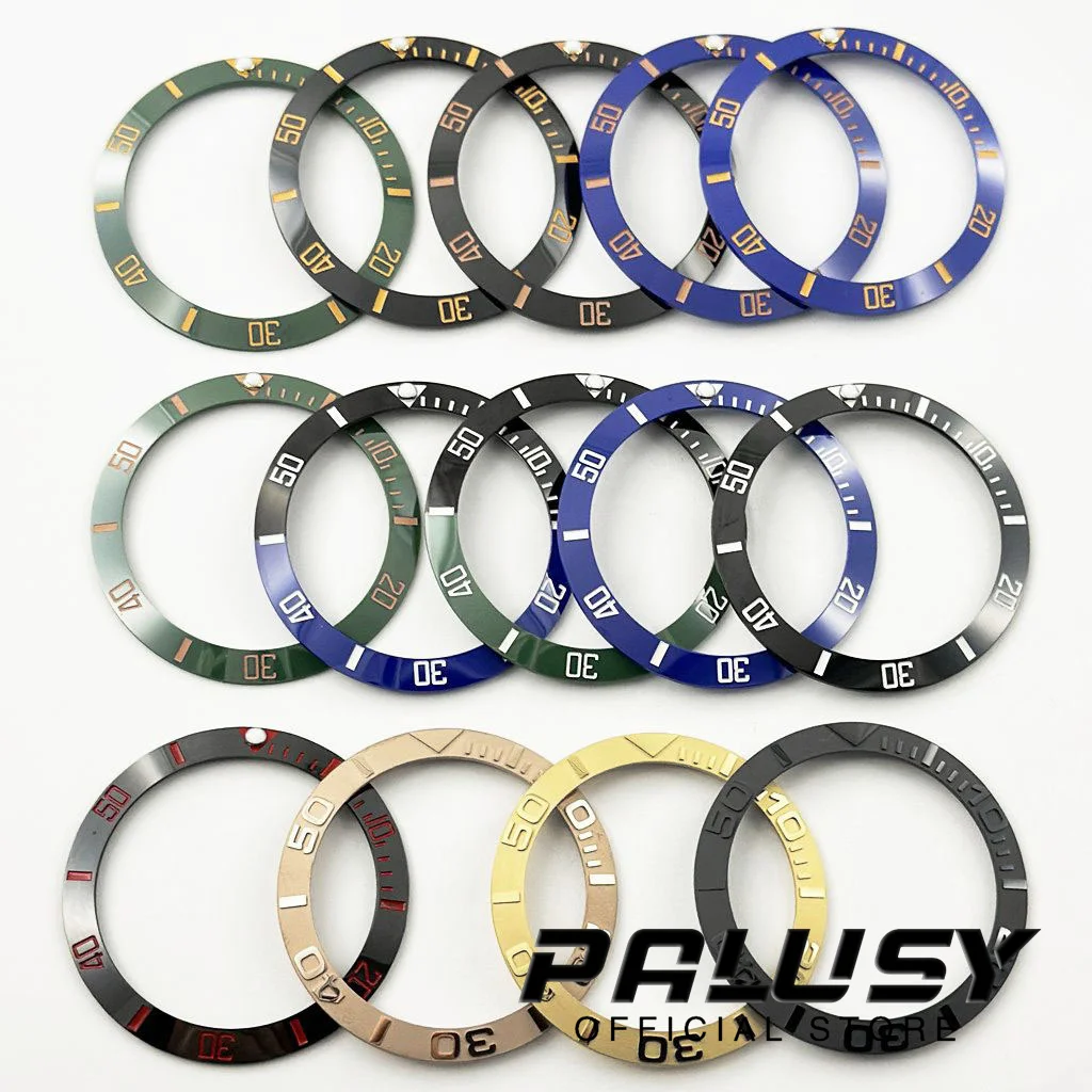 38MM-Sloping-Ceramic-Bezel-Insert-SUB-Watch-Black-Blue-Green-Bezel ...