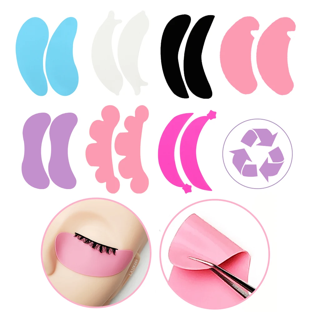 1Pair-Reusable-Silicone-Eye-Patches-Eyelash-Extension-Pads-Makeup-Tools ...