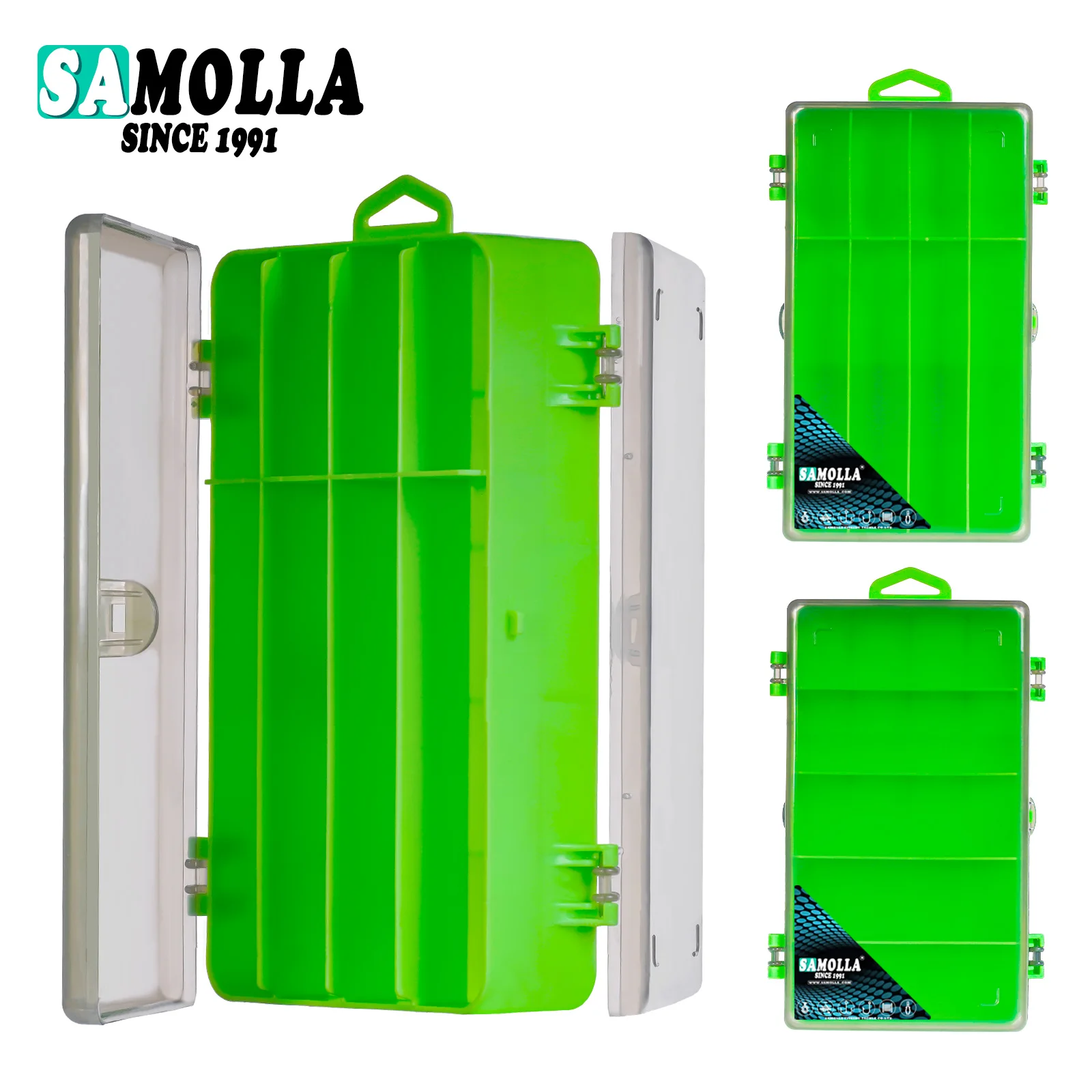 New Fishing Box Double Sided Lure Baits Box Compartments Plastic ...