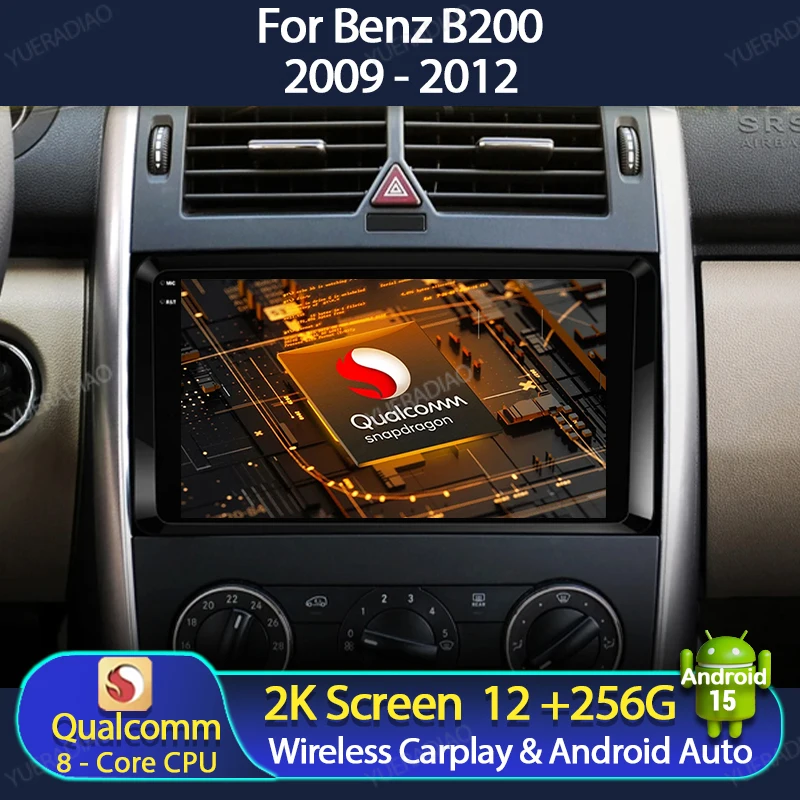 Android 15 Car Radio For Mercedes Benz B200 A B Class W169 A160 A180 ...