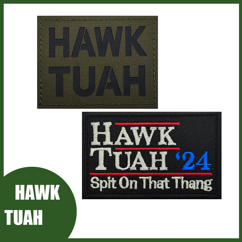 Hot-Topic-HAWK-TUAH-Girl-Interview-Embroidery-Letter-IR-Laser-Patch ...
