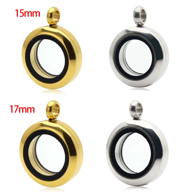 New 15mm/17mm Glass Floating Living Memory Lockets Pendant Twist ...