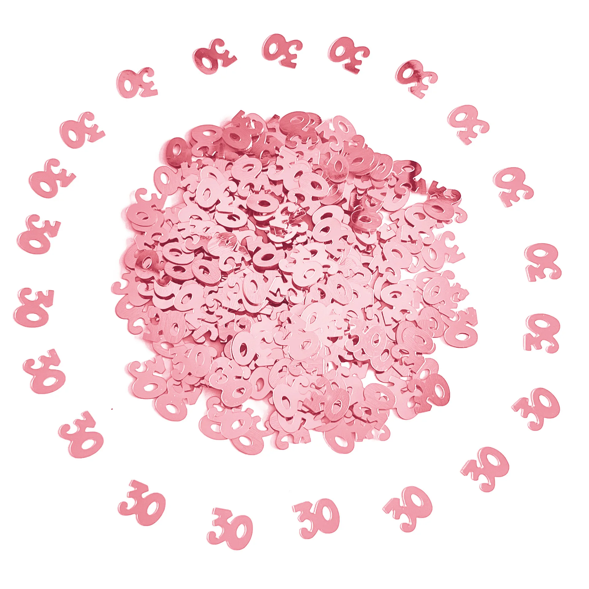 15g/bags Rose Gold Happy Birthday Number Confetti Figure 18 20 30 50 60 ...