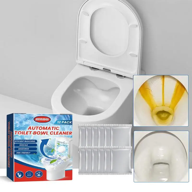 12pcs-Toilet-Bowl-Cleaner-Tablets-Toilets-Descaling-Deodorizing-Yellow ...
