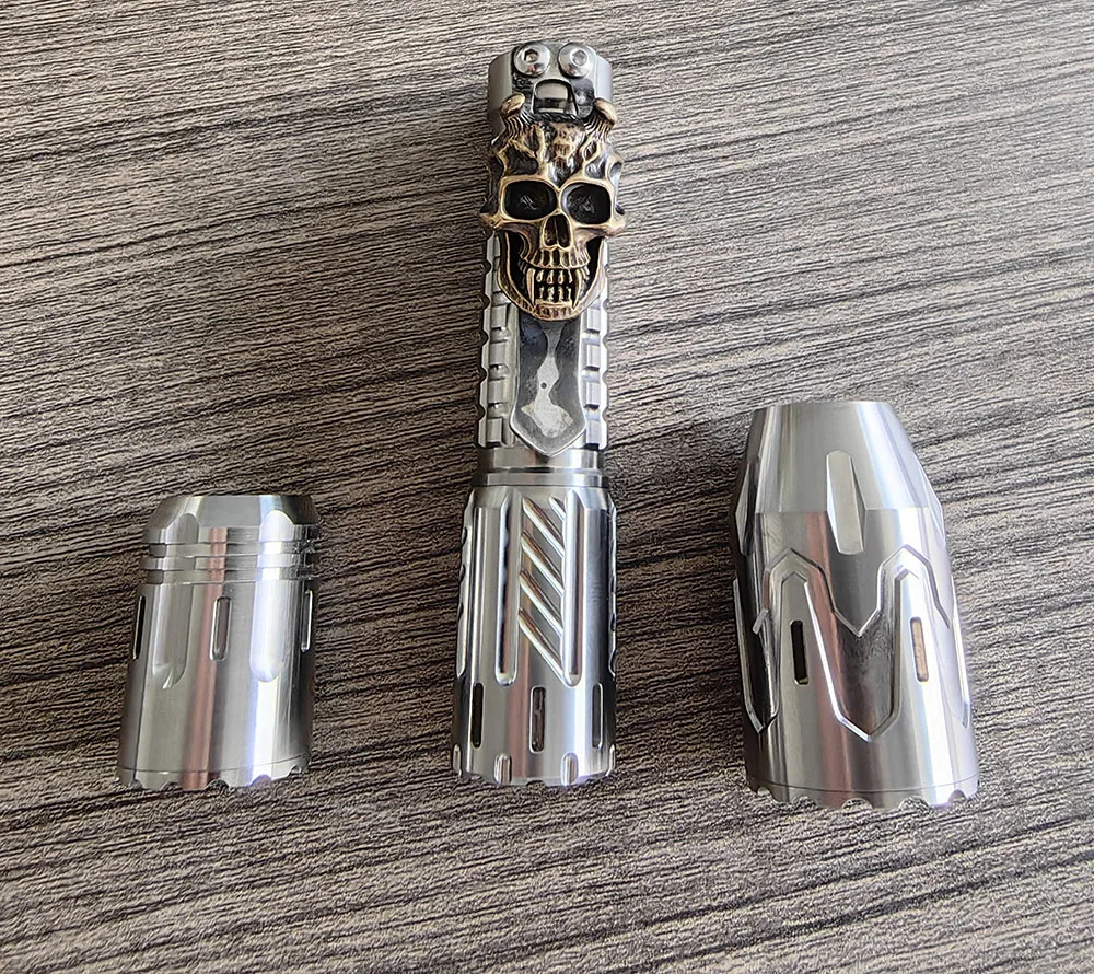 EDC-Titanium-Alloy-Three-Eye-Flashlight-Titanium-Alloy-Three-Eye-Torch ...