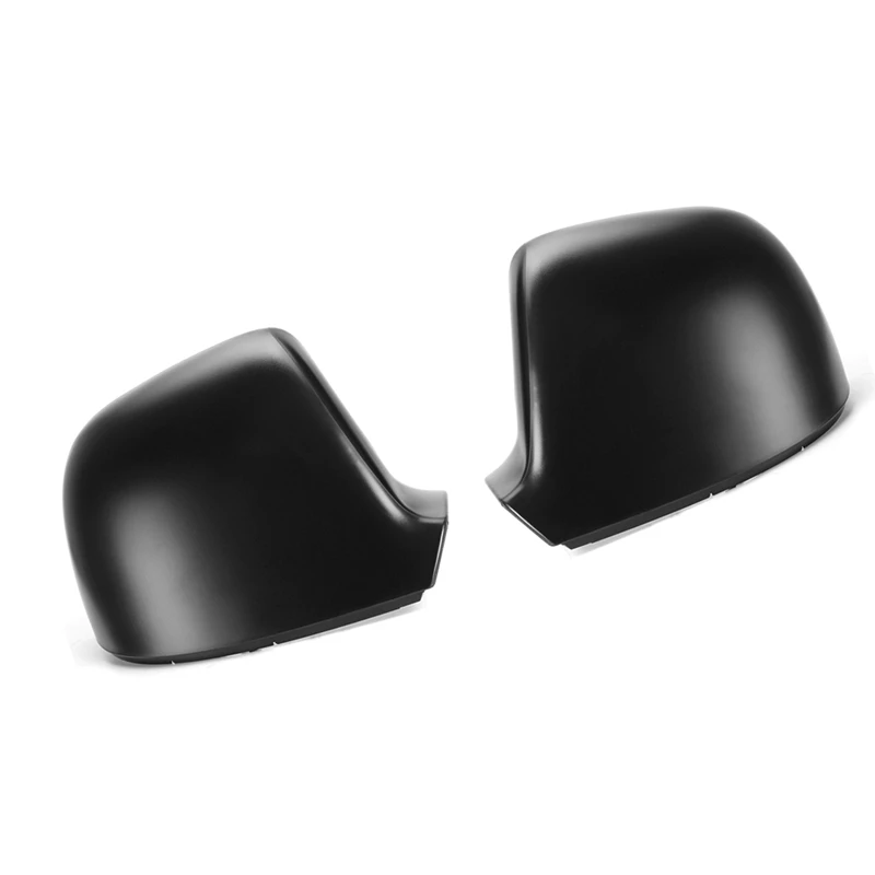 4X-Matte-Black-Mirror-Covers-Car-Side-Rearview-Wing-Mirror-Shell-Caps ...