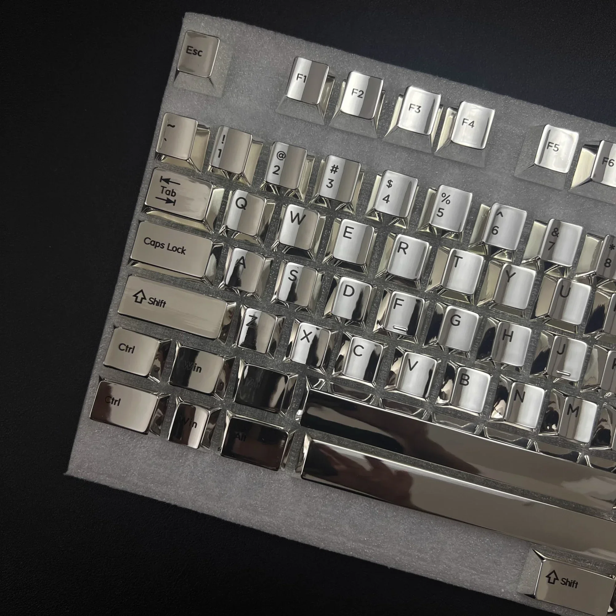 ECHOME-Metal-Keycap-Set-104Keys-Custom-Siver-Artisan-Key-Cap-Cherry ...