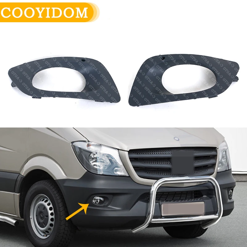 Car-Front-Bumper-Fog-Lamp-Foglight-Cover-With-Hole-For-Mercedes ...