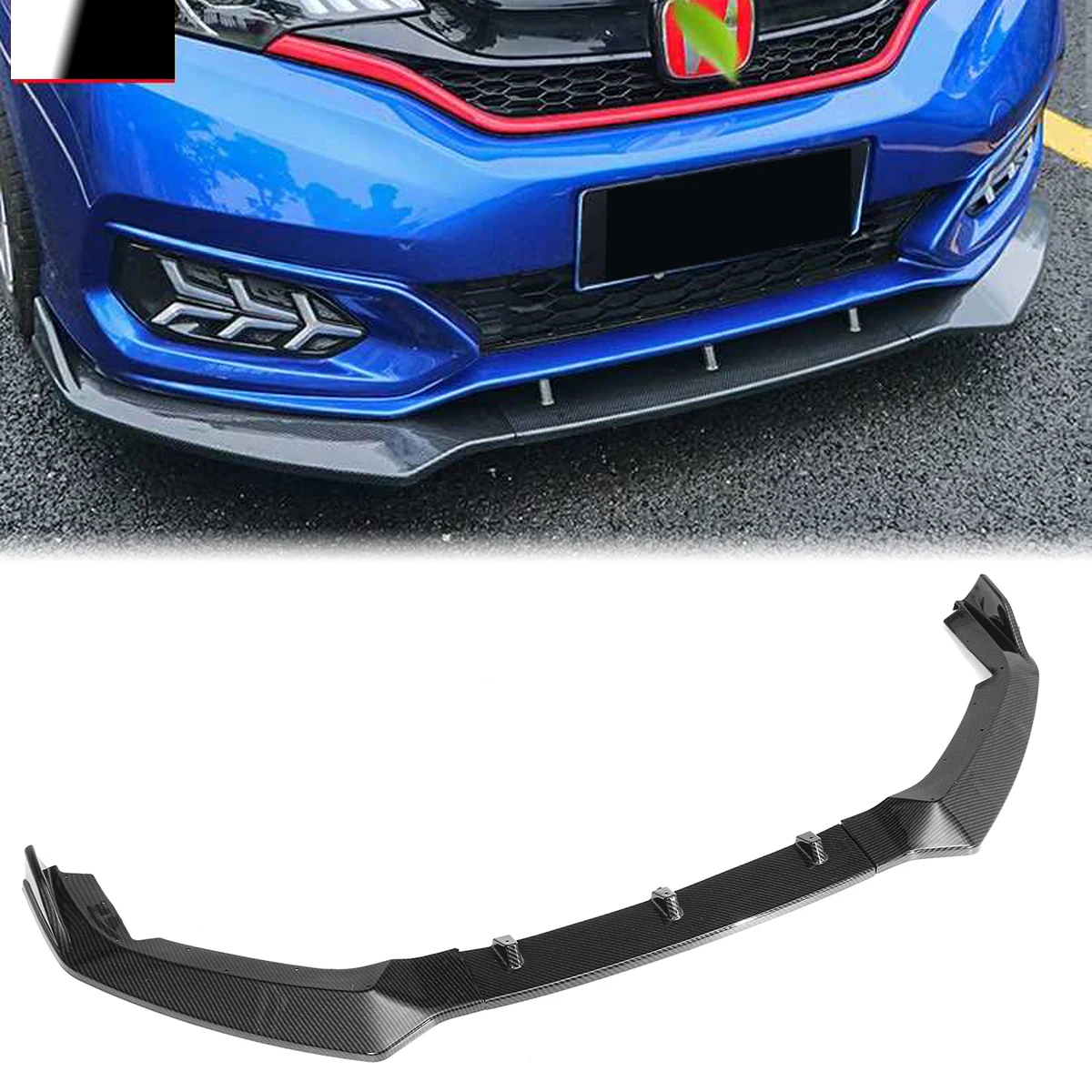 3x-Front-Bumper-Lip-Side-Splitter-Body-Kit-Spoiler-Guard-Cover-For ...