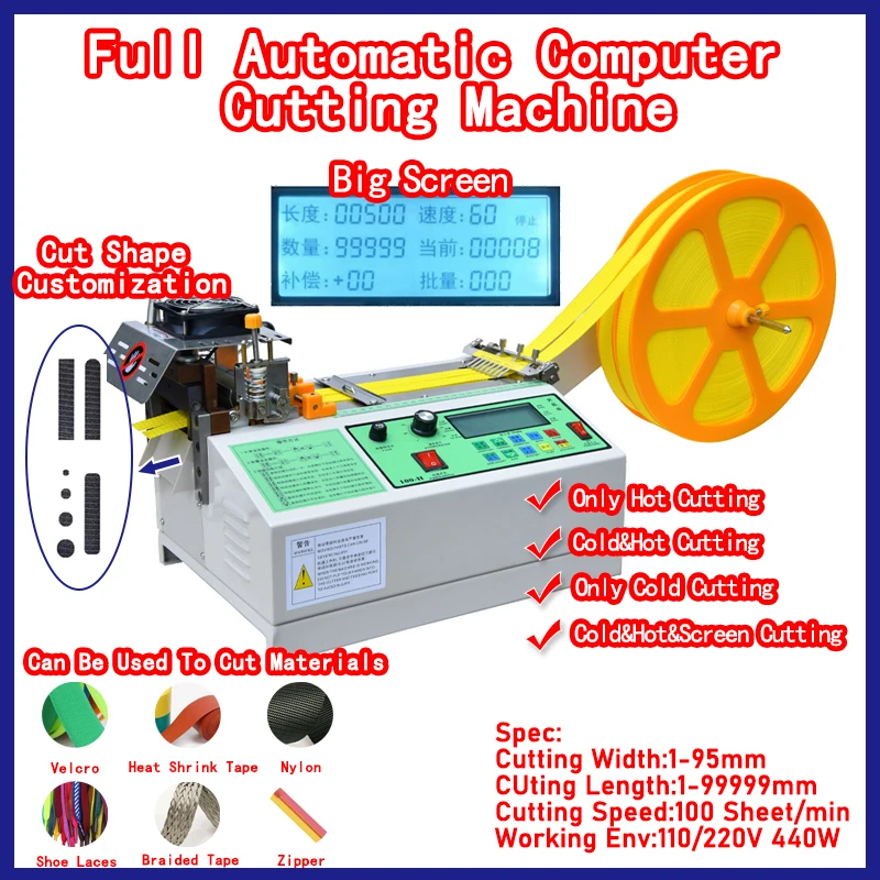 Automatic Hot and Cold Cloth Tape Cutting Machine Ribbons Sticker Die ...