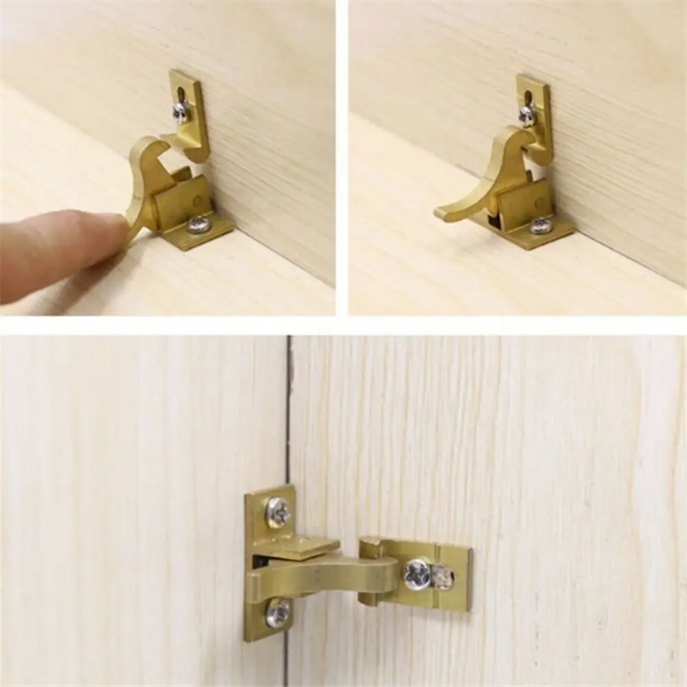 Brass-Bird-Latch-Lock-Durable-Window-Hooks-Home-Improvement-Door-Elbow ...