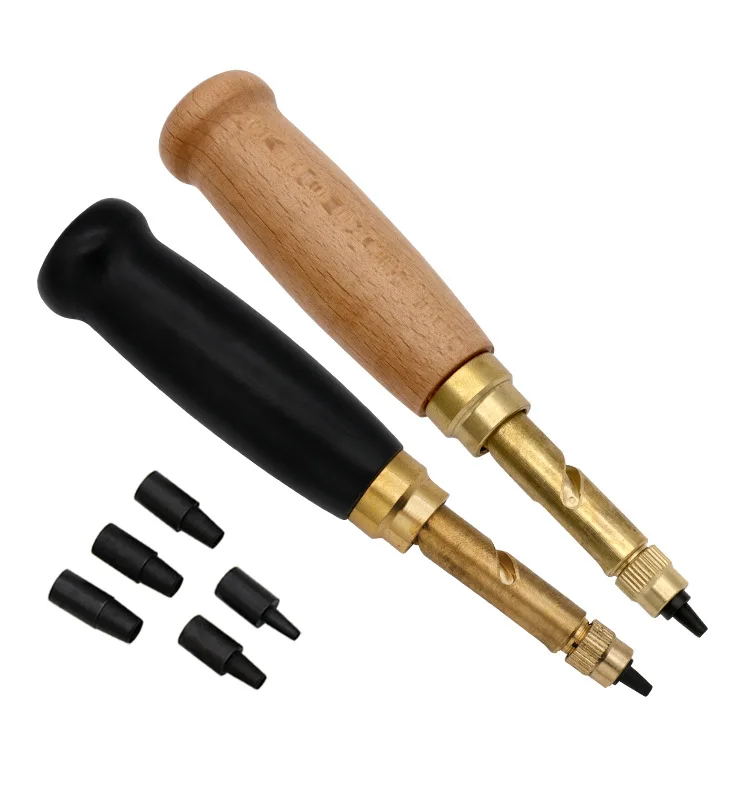 1.5-4mm Automatic Belt Hole Punch Set Paper Leather Reaming Drill Bit ...