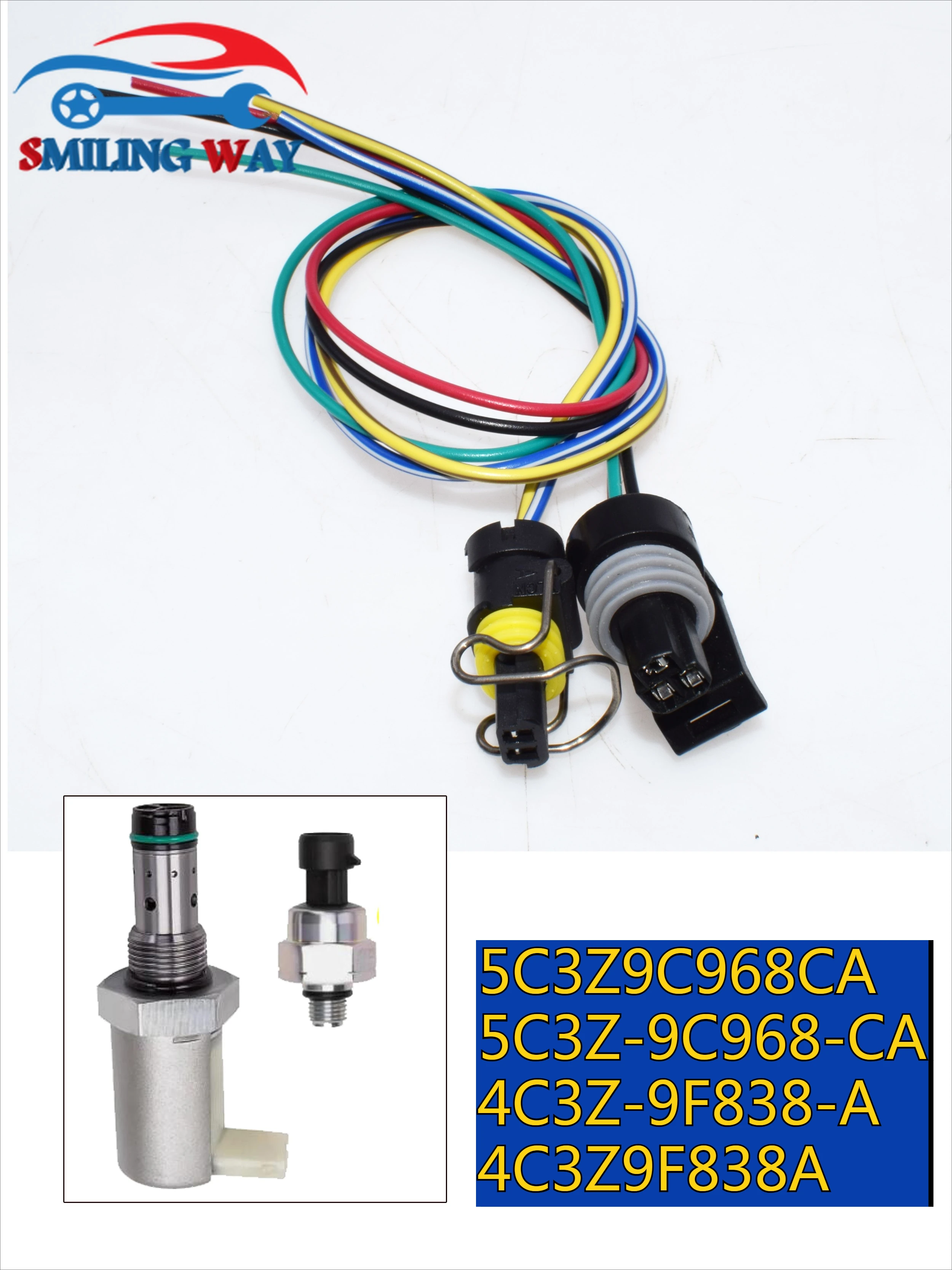 2 Pcs ICP Sensor & IPR Fuel Pressure Regulator Harness Connector Plug ...
