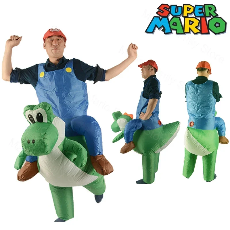 Disfraz-de-Mario-Bros-Yoshi-traje-inflable-divertido-de-Anime-ropa-de ...