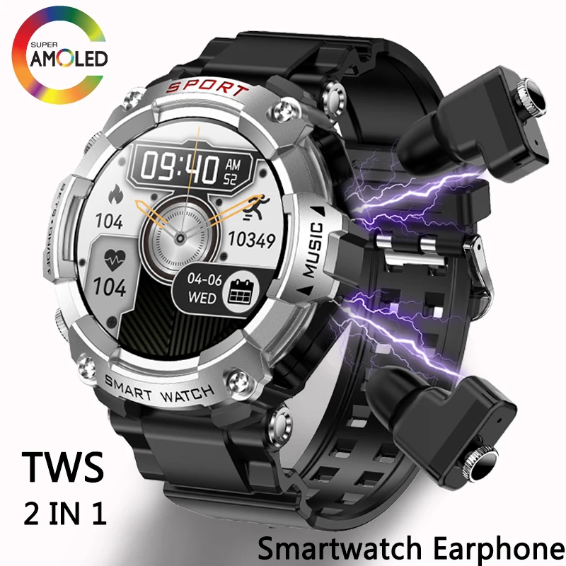 Headphone-Smart-Watch-TWS-2-in-1-Wireless-Bluetooth-Watch-with ...
