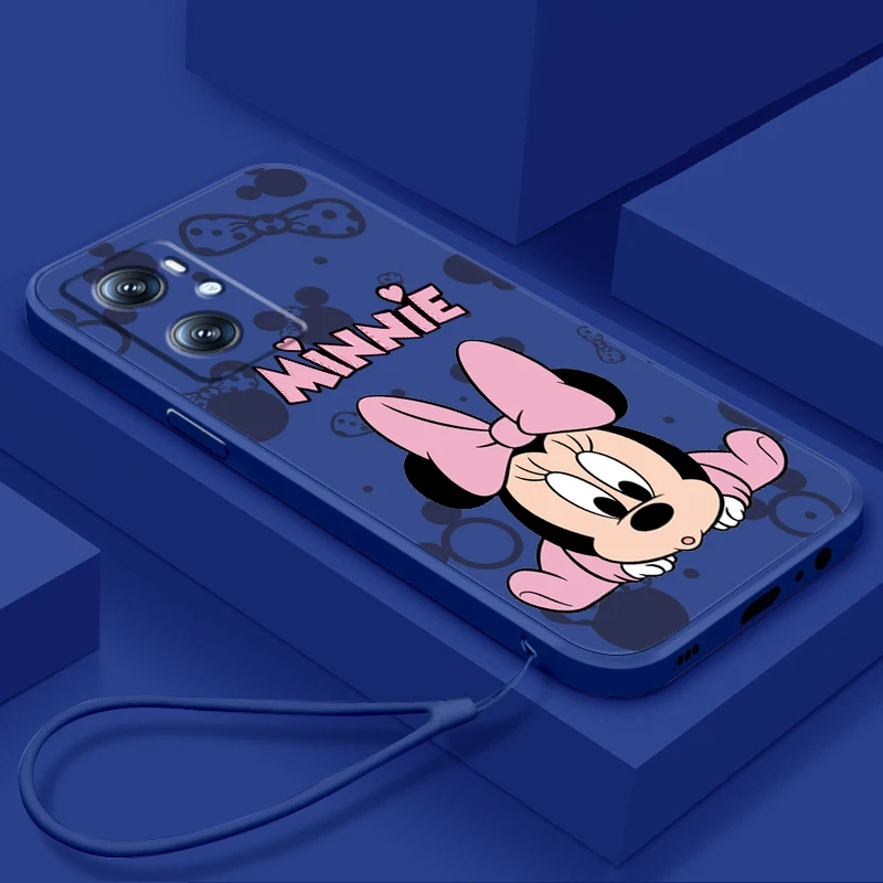 Funda-de-tel-fono-de-TPU-de-Minnie-Mouse-Love-cuerda-l-quida-rosa-para ...