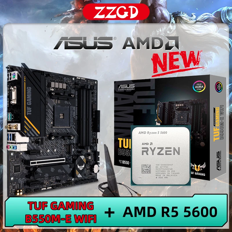 NEW AMD Ryzen 5600X R5 5600X CPU ASUS TUF B450M PRO II Motherboard ...