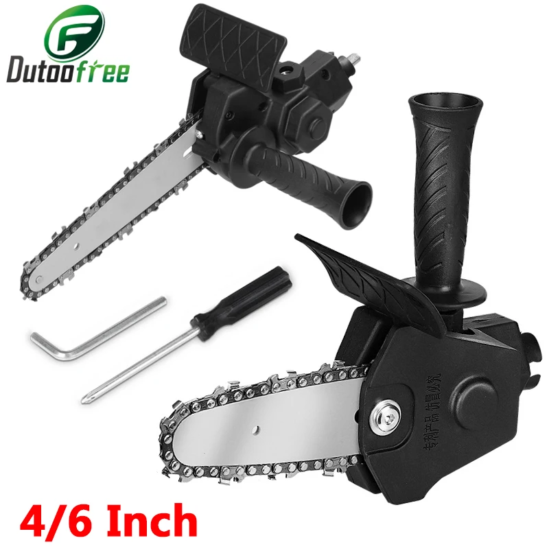 4-6-Inch-Electric-Drill-Modified-To-Electric-Chainsaw-Tool-Woodworking ...