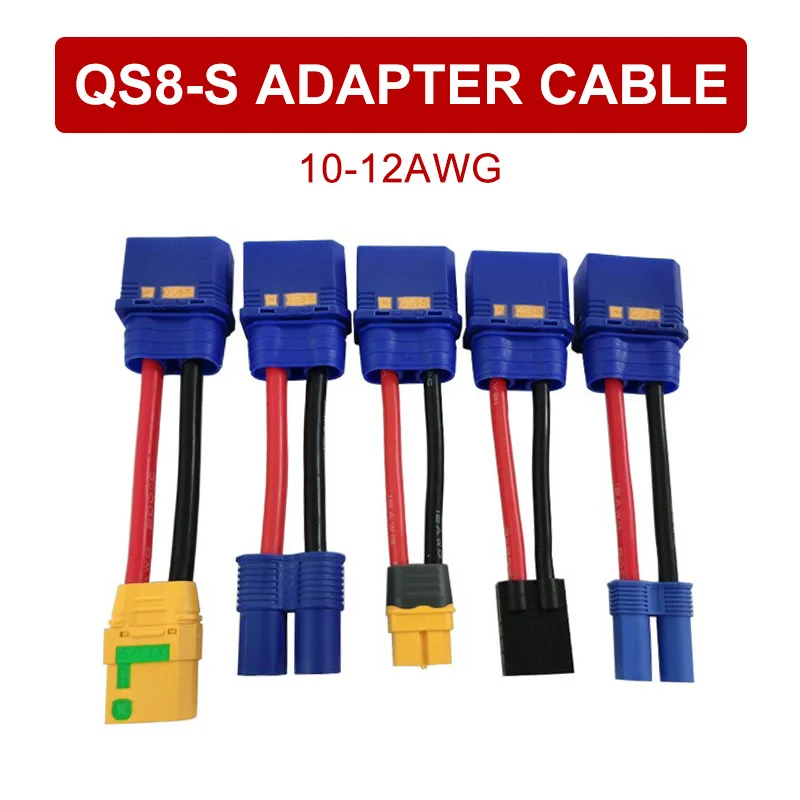 QS8-S-Anti-ignition-Male-Connector-to-XT90-XT60-TRX-EC5-Plug-Adapter ...