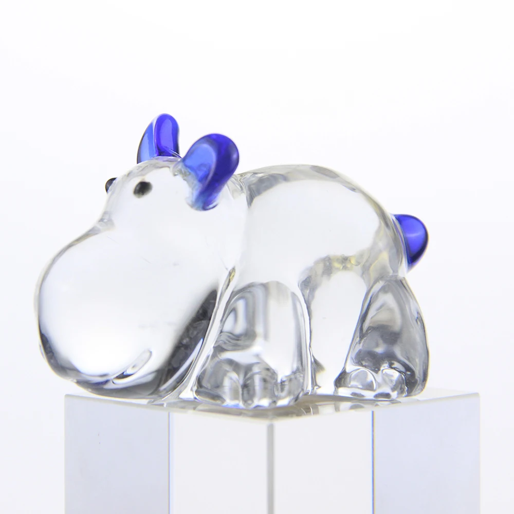 Crystal Hippopotamus Figurine Paperweight Ornament for Table ...