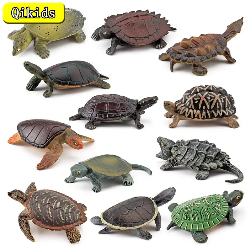 Turtle Model Ocean Animal Realistic Miniatures Marine Life Sea Tortoise ...