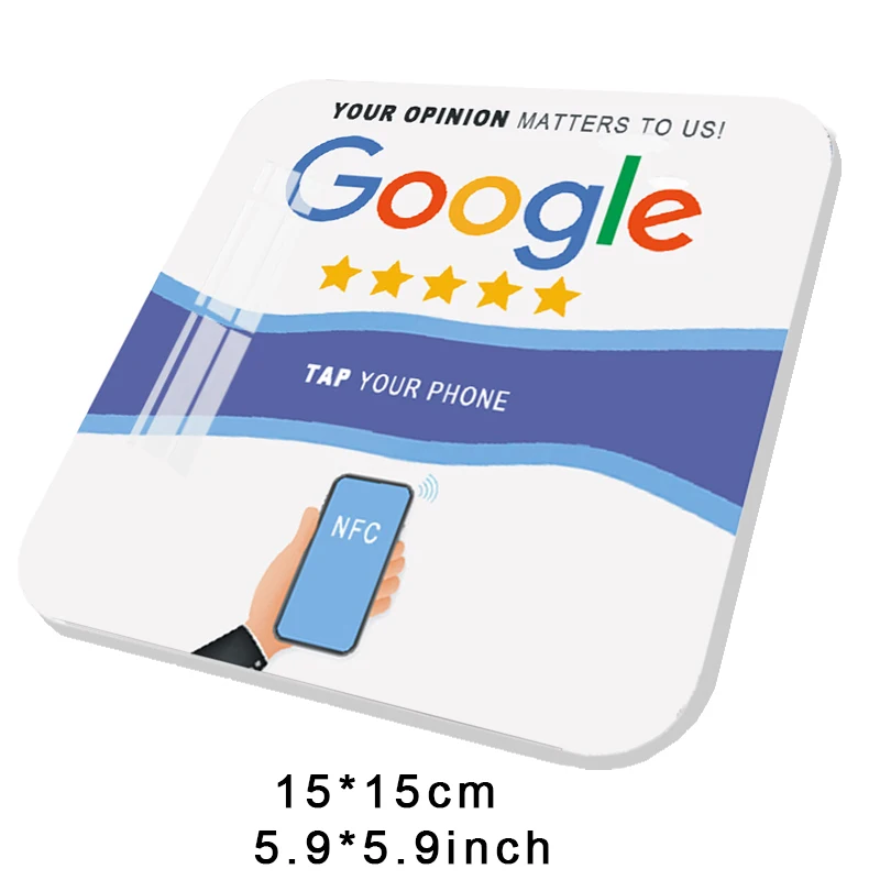 Big-Size-15CM-NFC-Plate-for-Social-Media-NFC-Google-Reviews-Sign-Plate ...