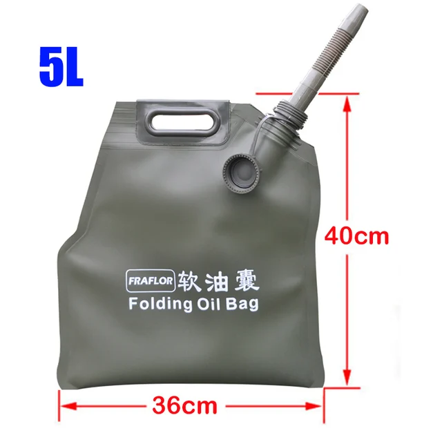5L 10L 20L 30L Portable Car Motorcycle Soft Oil Bag Bladder Off-road ...