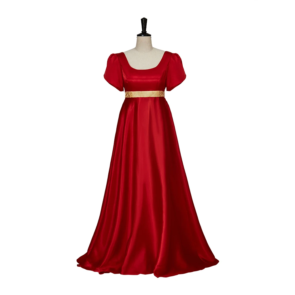 Medieval-Victorian-Regency-Era-Tea-Party-Gown-Women-s-Satin-High ...