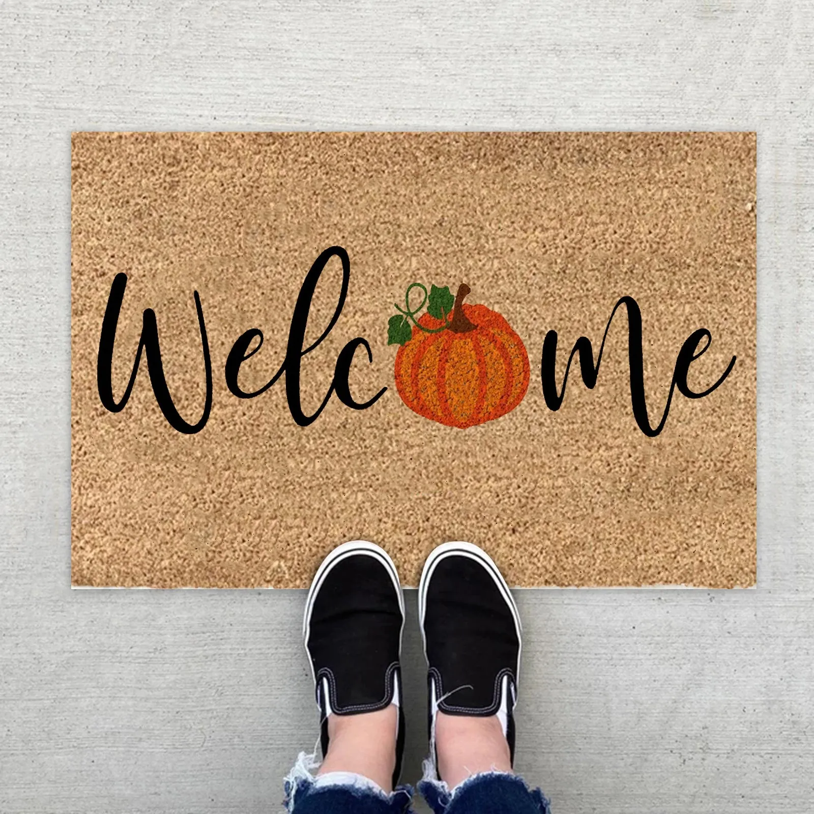 1-Pcs-Welcome-Door-Mat-Pumpkin-Floor-Mat-Fall-Seasonal-Thanksgiving ...