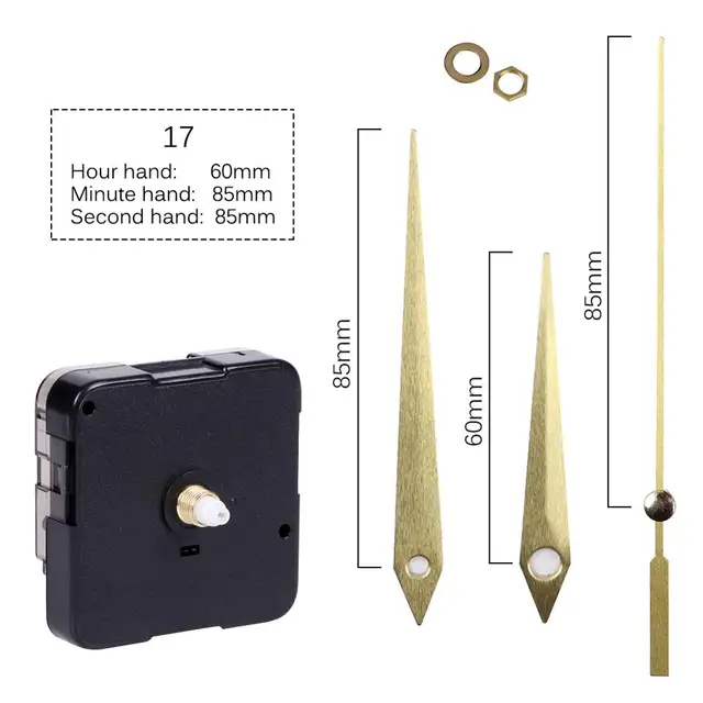 Klok Mechanisme Stille Quartz Beweging Machine Muur Wijzers Set ...