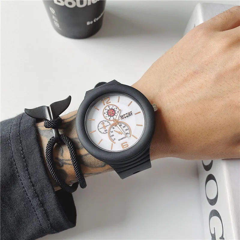 Fashion-Round-Quartz-Digital-Dial-Casual-Wrist-Watches-Rubber-Strap ...