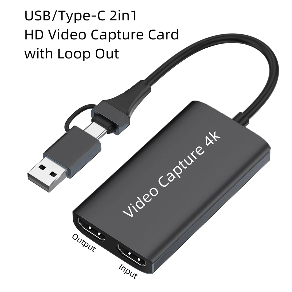 Nku-USB-Type-C-2in1-HD-Video-Capture-Card-with-Loop-Out-4K60Hz-Input ...