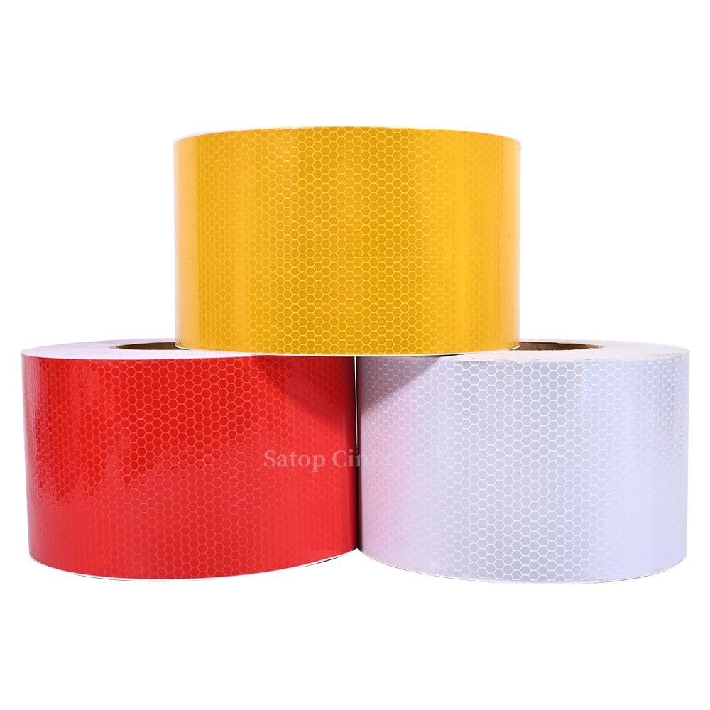 10cm-5M-PVC-Lattice-Reflective-Car-Sticker-White-Red-Orange-Yellow ...
