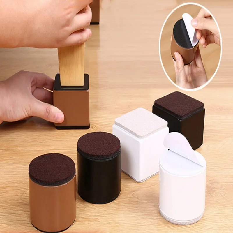 4Pcs Furniture Carbon Steel Heavy Heightening Foot Pad Table Chair Wear ...