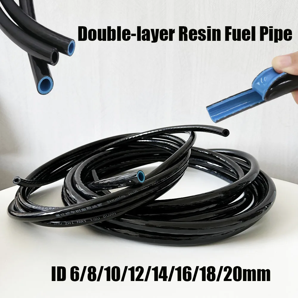 1Meter-Black-Blue-Core-Double-layer-Fuel-Pipe-TPU-Resin-Oil-Pipeline ...