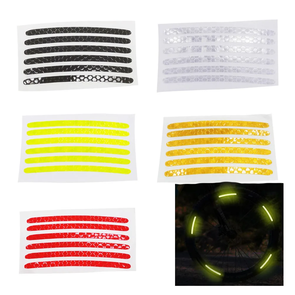 24pcs Car Tire Rim Sticker Auto Reflective Sticker Safety Luminous ...