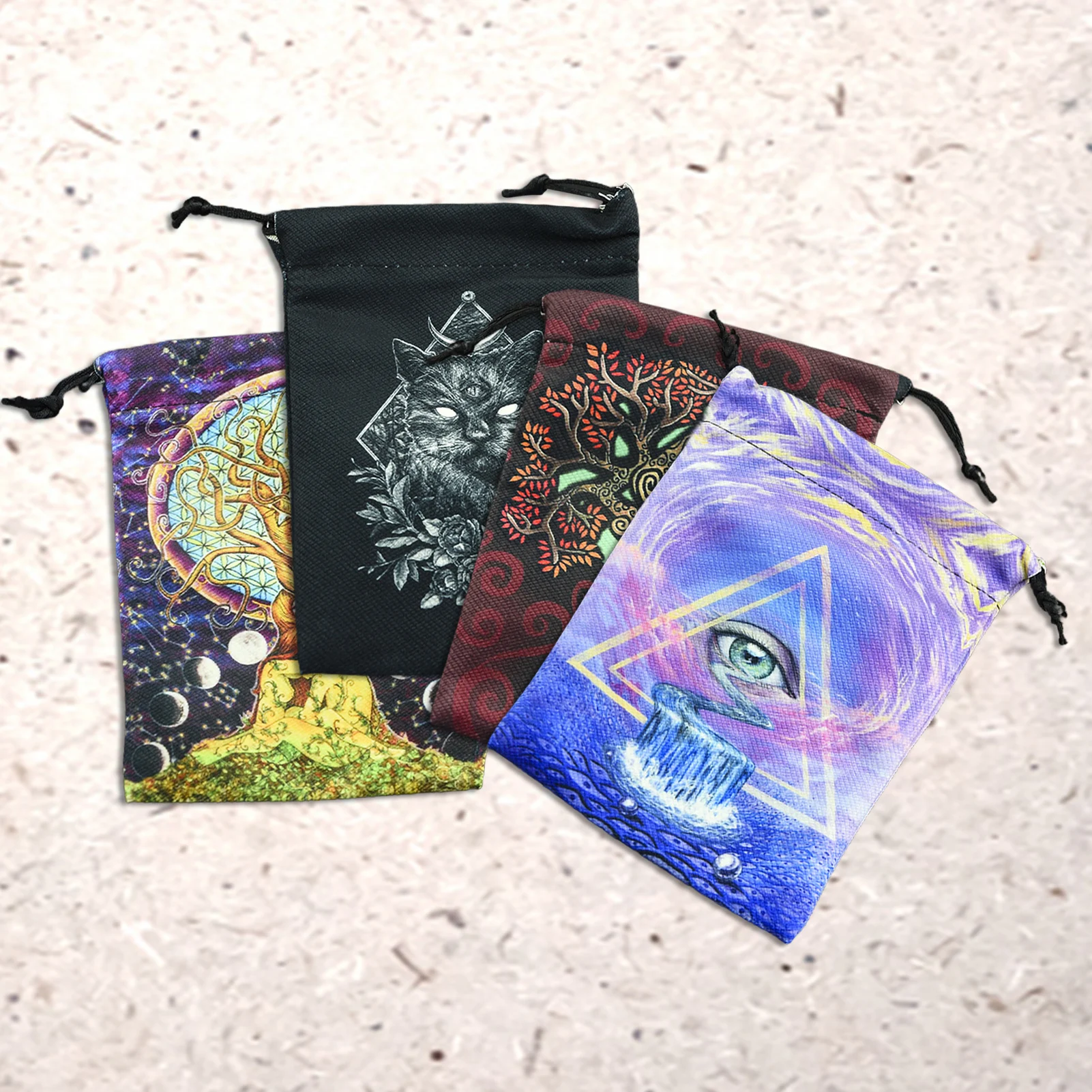 Tarot-Card-Storage-Bag-Velvet-Double-Sided-Print-Drawstring-Bag-Velvet ...
