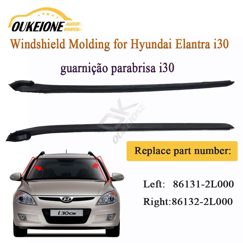 For 2009 2010 2012 2011 Hyundai Elantra I30 2pcs Front Outer Glass Side ...