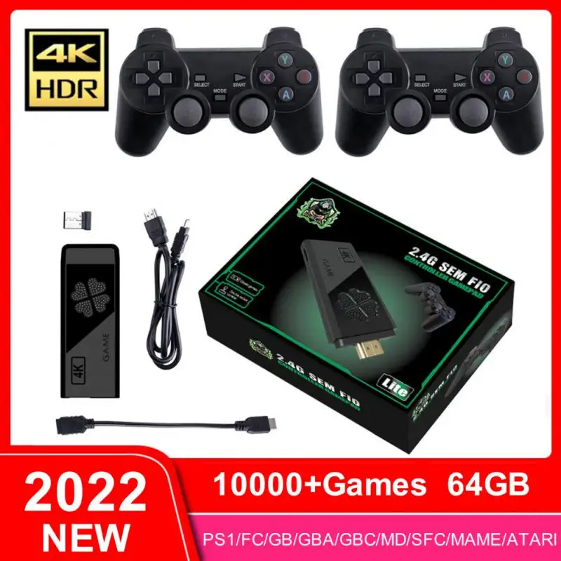 4K-HD-Video-Game-Console-2-4G-Double-Wireless-Controller-For-PS1-FC ...