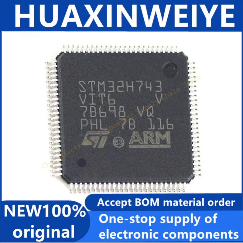 1-pcs-lot-Original-Genuine-STM32H743VIT6-LQFP100-STM32-High-Performance-MCU-STM32H7-Series ...