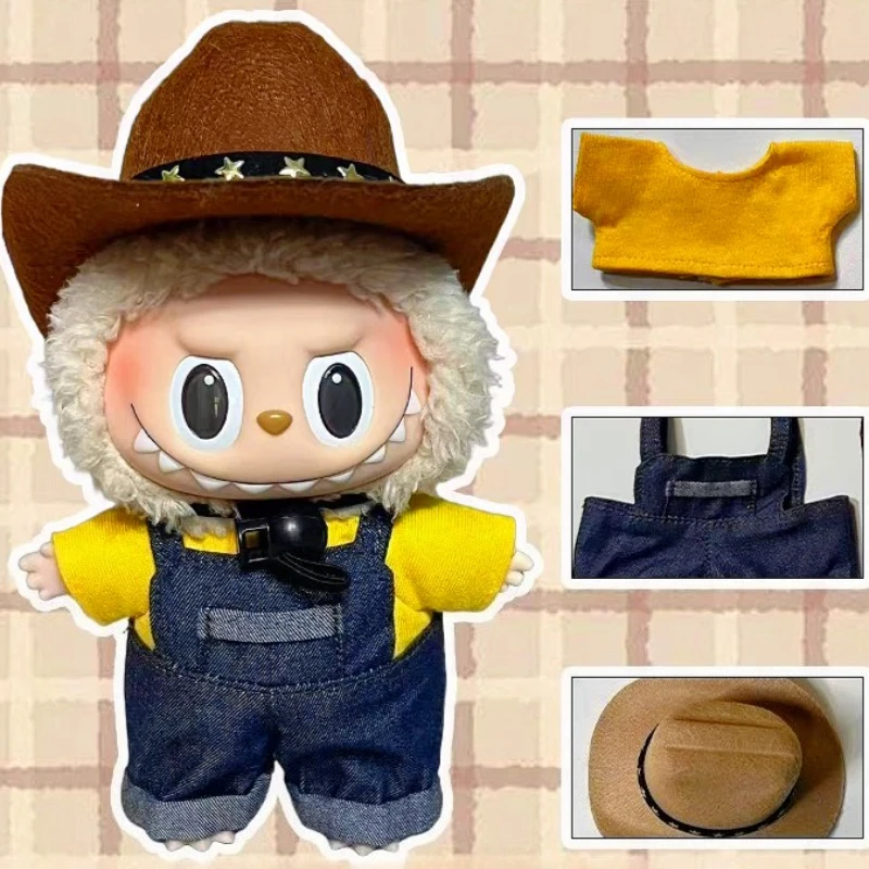 Ropa Labubu 3.0 Clothing Cowboy Style Set with Hat and Accessories 15 ...