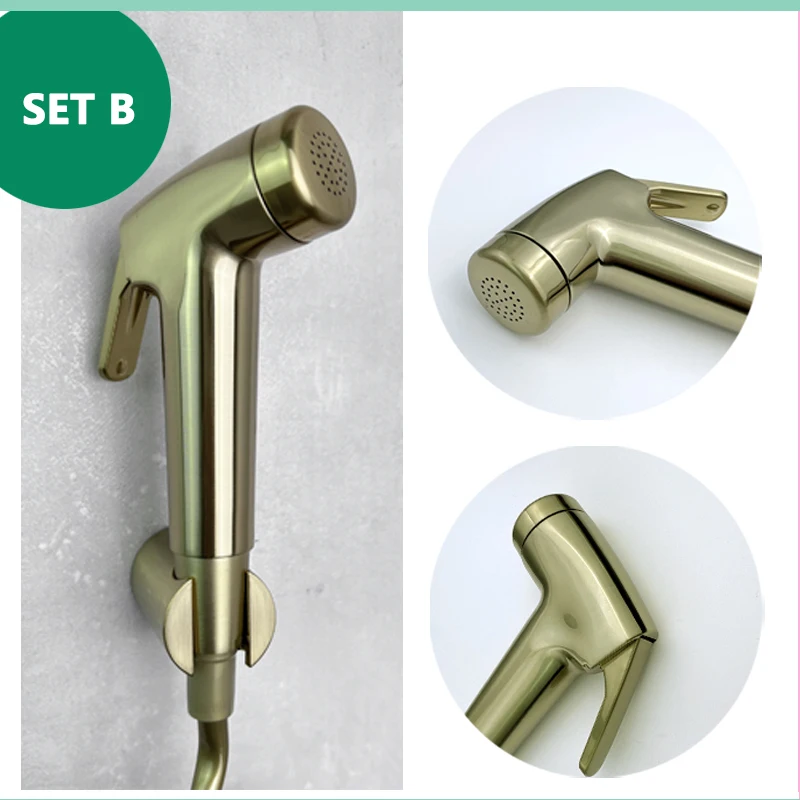 Bidet,Ensemble de pulvérisateur Shattaff en laiton massif, douche pour ...