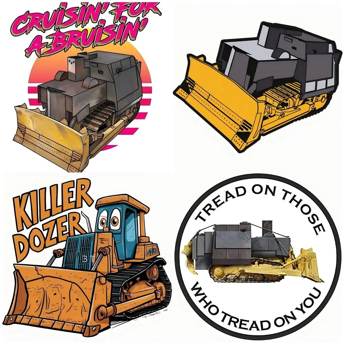 Killdozer Stickers for Cartoon Stickers Bumper Luggage Room Car ...