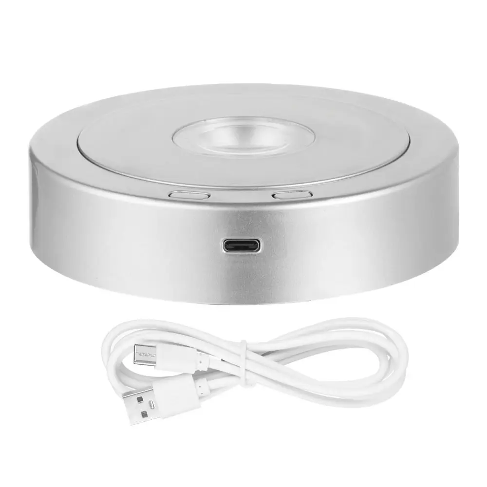 Round-Stand-Led-Rotating-Display-Stand-Spinning-Base-For-Crystals ...