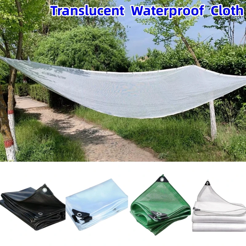 Translucent-Grid-Rainproof-Cloth-Outdoor-Tarpaulin-Balcony-Protected ...