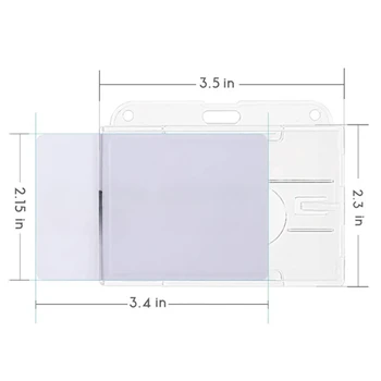 1pc Double Badge Holder Vertical 2 Card Badge Holder With Thumb Slots ...